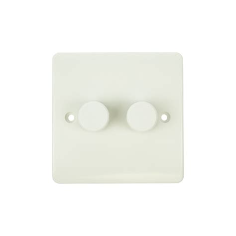 Click Mode Double 250watt 2 Way White Pvc Dimmer Switch Switches And