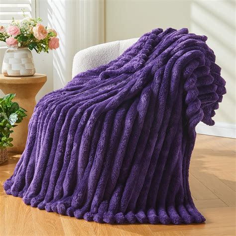Newcosplay Super Soft Throw Blanket Purple Premium Silky