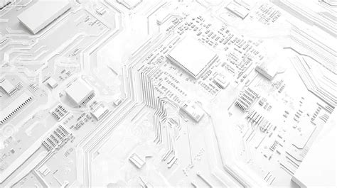 Digital Technology White On White Abstract Background Concept With Networking Technology