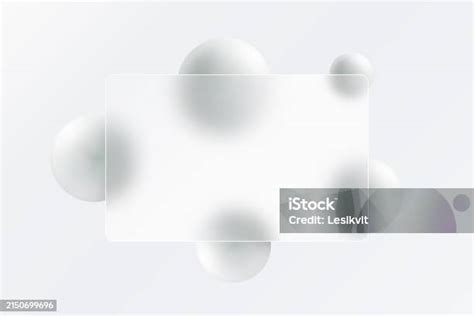 유리 형태 랜딩 페이지 흰색 배경에 흰색 구체가 있는 카드 템플릿입니다 0명에 대한 스톡 벡터 아트 및 기타 이미지 0명 3차원 형태 개념 Istock
