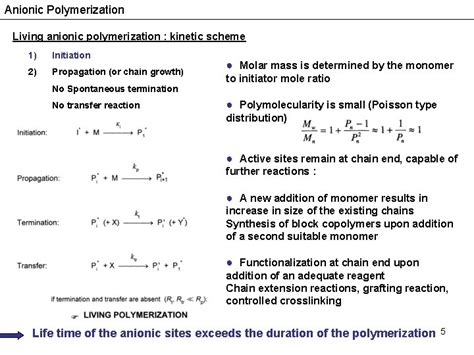 Anionic Polymerization Program 1 Basic Principles Of Anionic