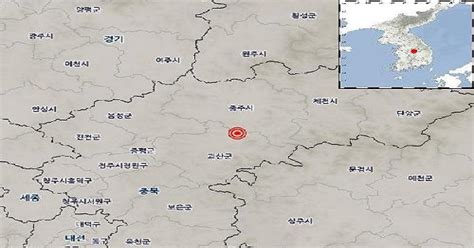 충북 괴산군 북동쪽서 규모 2 9 지진 발생