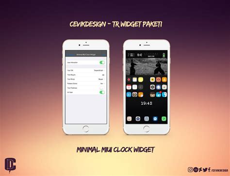 Minimal Miui Clock Widget Tr By Cevikdesign On Deviantart