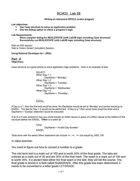 Lab B Instruction And Demo For Lab Part B Bci Lab B Writing An