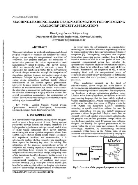 Machine Learning Based Design Automation For Optimizing Analog Rf