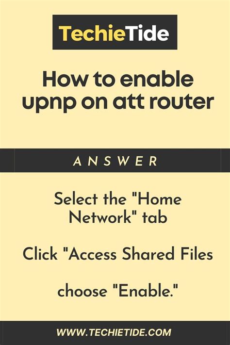 How To Enable Upnp On AT T Router