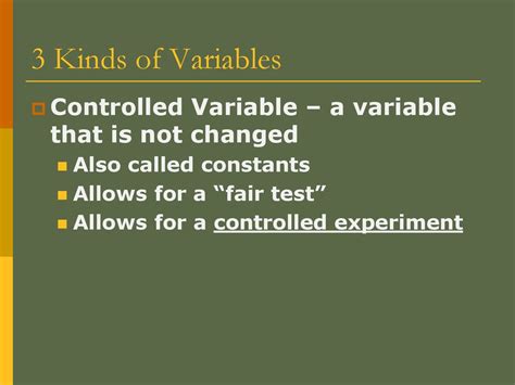 Identifying Variables Ppt Download