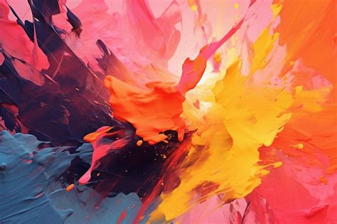 Premium Photo Abstract Expressionism Aesthetic Painting With