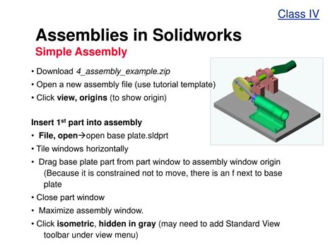 Ppt Assemblies In Solidworks Simple Assembly Powerpoint Presentation