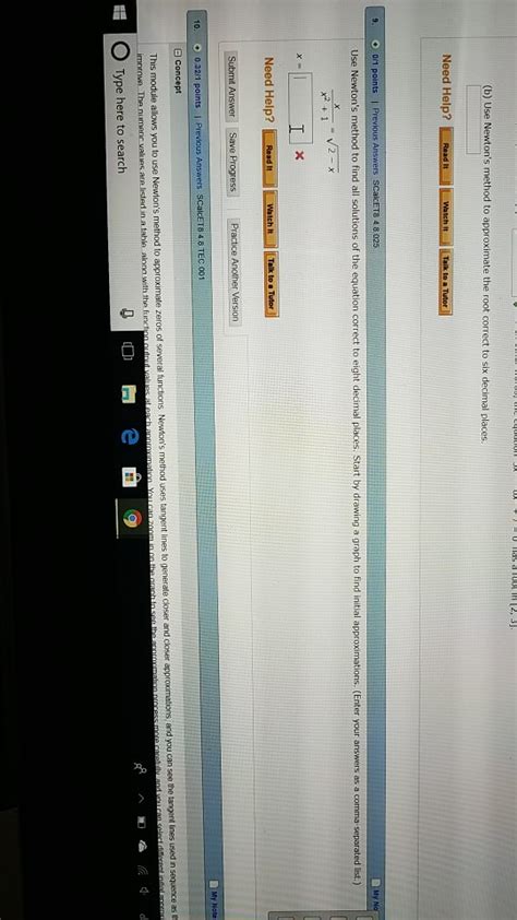 Solved B Use Newton S Method To Approximate The Root Chegg Com