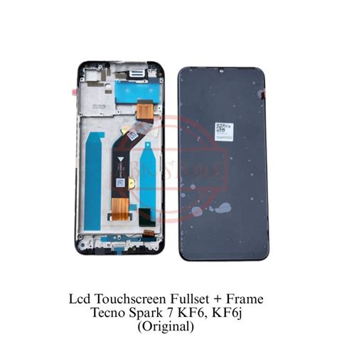 Lcd Touchscreen Tecno Spark 7 Kf6 Kf6j Original Fullset Frame Lcd