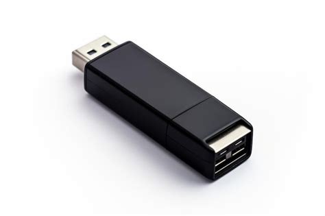 Premium Photo Black USB Memory Stick Isolated Elegance On A White Canvas