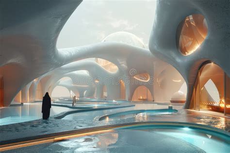 Futuristic Architectural Design With Fluid Forms And Soft Lighting