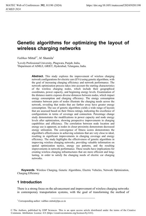 Pdf Genetic Algorithms For Optimizing The Layout Of Wireless Charging Networks