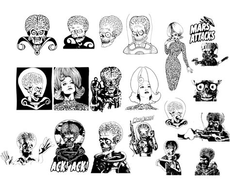 Mars Attacks Alien Drawing At Mina Clemmer Blog