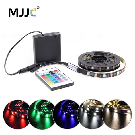 battery led strip light rgb 5v smd 5050 led ir remote control battery operated powered led tape