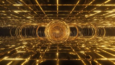Realistic Image Of A Gold Gravitational Field Ai Generated Stock Illustration Illustration Of