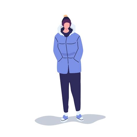 Premium Vector People Wear Fashion Winter Clothes Set Vecctor Design