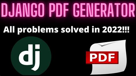 🛑django pdf generator django html to pdf converter 2024 youtube