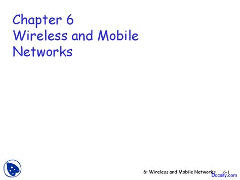 Wireless And Mobile Networks Computer Networks Fundamentals Lecture