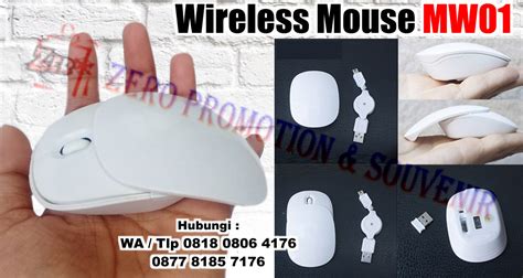Jual Wireless Mouse Mw Wireless Mouse Glossy White Sliding Zeropromosi Souvenir Barang