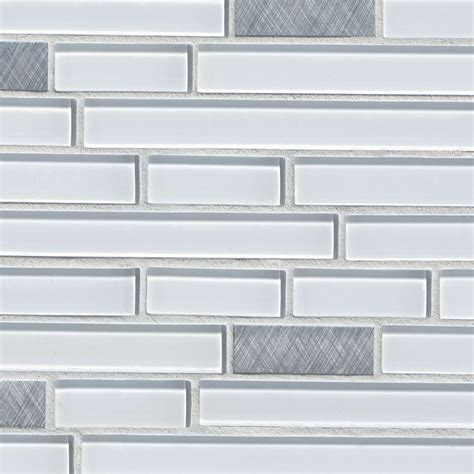 Ackland Palazzo Glace Interlocking 12 In X 12 In Glass Metal Blend