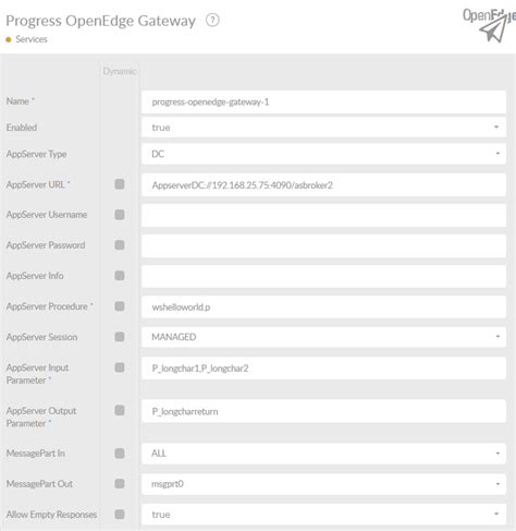 Progress Openedge Gateway Example
