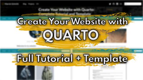 Marvin Schmitt Create Your Website With Quarto Complete Tutorial And Template