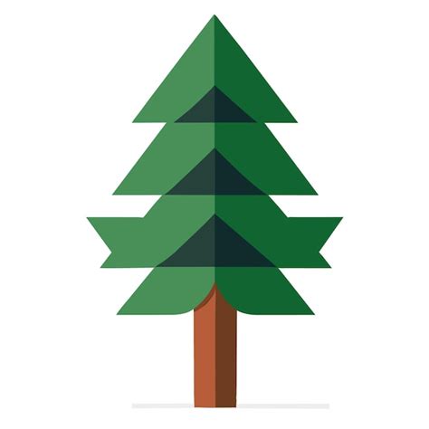Premium Vector Digital Flat Art Vectorized Pine Tree Illustration In