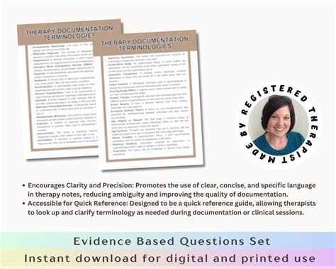Therapy Documentation Terminology Bundle Therapy Worksheet Therapy