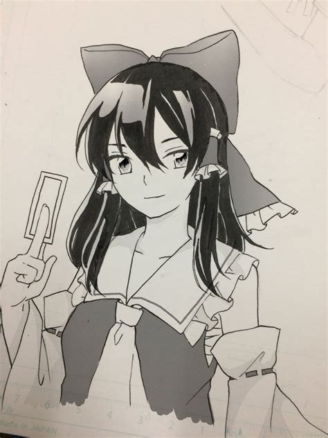 Hakurei Reimu Touhou Drawn By Akatsuki Osamaru Danbooru