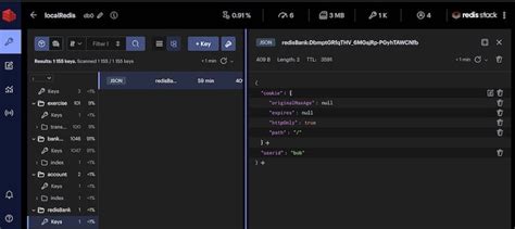 mobile banking authentication and session storage using redis