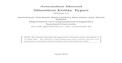 Pdf Situation Entity Types Coliuni Saarlandde Dokumentips