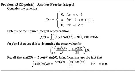 Solved Problem 3 20 ﻿points ﻿another Fourier