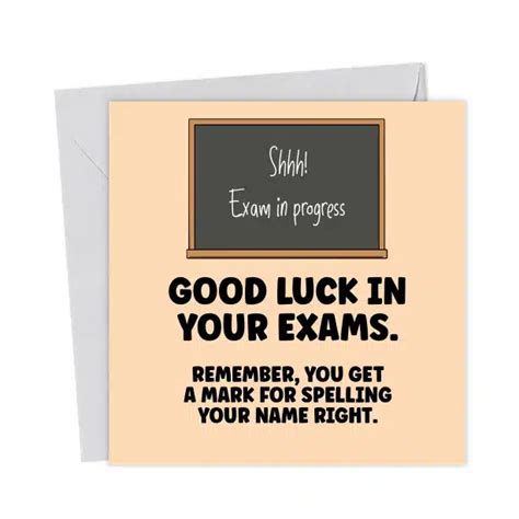 Good Luck In Your Exams Card You Said It