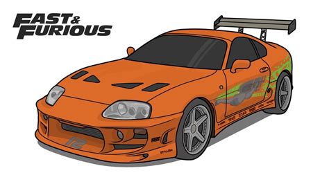 Fast And Furious Toyota Supra Coloring