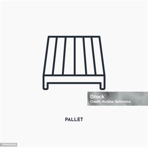 Pallet Outline Icon Simple Linear Element Illustration Isolated Line Pallet Icon On White