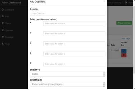 Design And Implementation Of A Web Based Survey Management System A