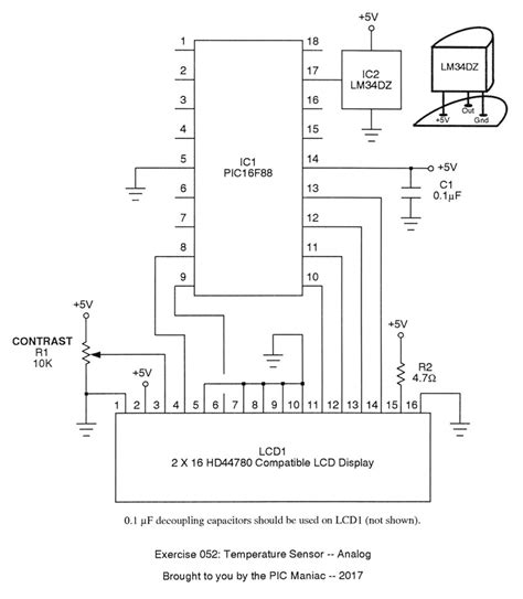 Pic Projects In Pascal Temperature Sensor Analog
