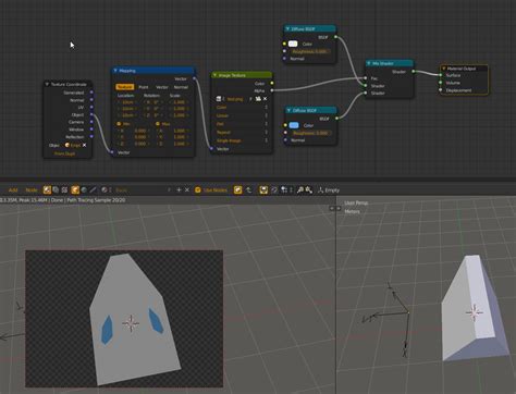 How To Get Object Texture Coordinate Projection Only On Facing Part Of
