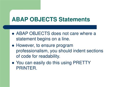 PPT Lesson Introduction To ABAP OBJECTS PowerPoint Presentation Free Download ID