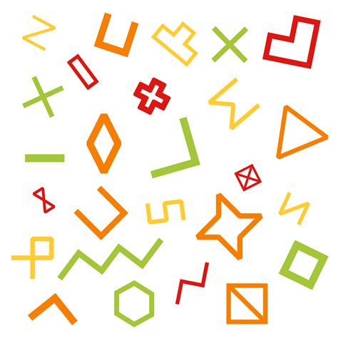 Free Geometry Art With Shape Triangle Square Hexagons Cross Rectangle Heart Diamond In