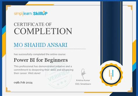 Mo Shahid Ansari On Linkedin Mo Shahid Ansari Has Successfully Completed The Power Bi For