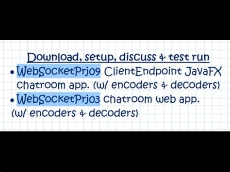 WebSocket Tutorial ClientEndpoint JavaFX Chat App W Encoders Decoders YouTube