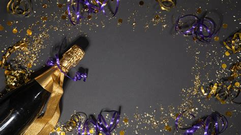 새해 복 많이 받으세요 2025 Silvester Sylvester 새해 전야 인사말 카드 황금 샴페인 병 또는 스파클링 와인 병 색종이 조각 및 리본으로 만든 프레임