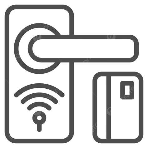 Smart Lock Icon Design Outline Style Monitoring Outline Phone Vector Monitoring Outline Phone