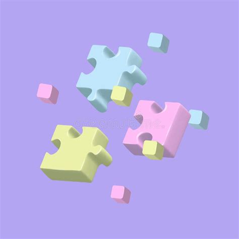3d Fast Render Jigsaw Puzzle Concept Tiling Puzzle Puzzles Parts On