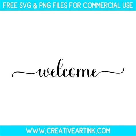 Simple Welcome SVG Free SVG Files Creativeartink Com