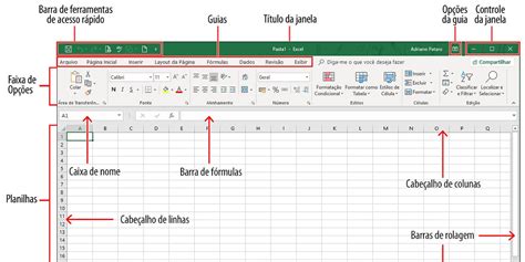 Área De Trabalho Do Excel Aula 01 By Adriano Pataro