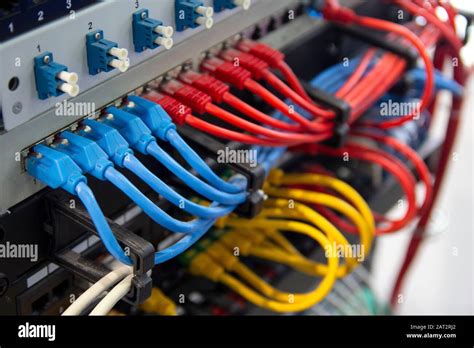 Network Switch And UTP Ethernet Cables Electronics Stock Photo Alamy